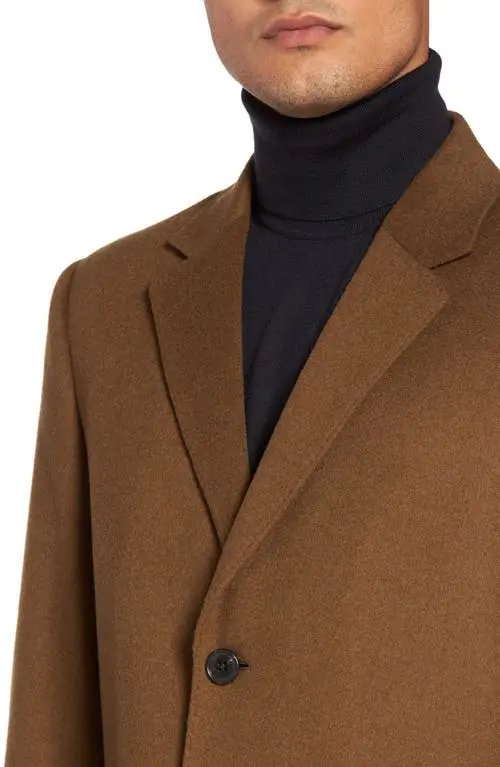 Hart Schaffner Marx Sheffield Classic Fit Wool & Cashmere Overcoat - Vicuna