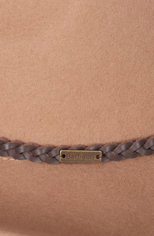 Barbour Leather Braid Wool Fedora