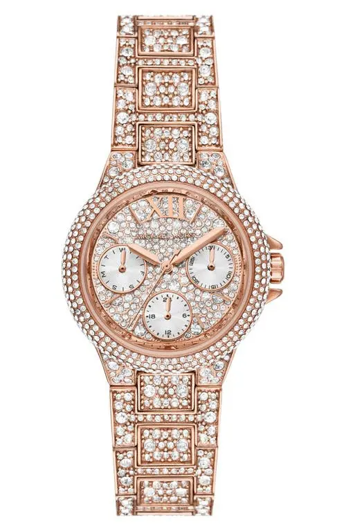 Michael Kors Pavé Multifunction Bracelet Watch - Rose Gold