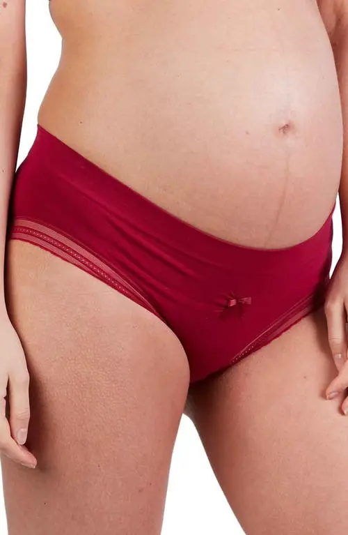 CACHE COEUR Milk Seamless Low Waist Maternity Slip - Burgundy