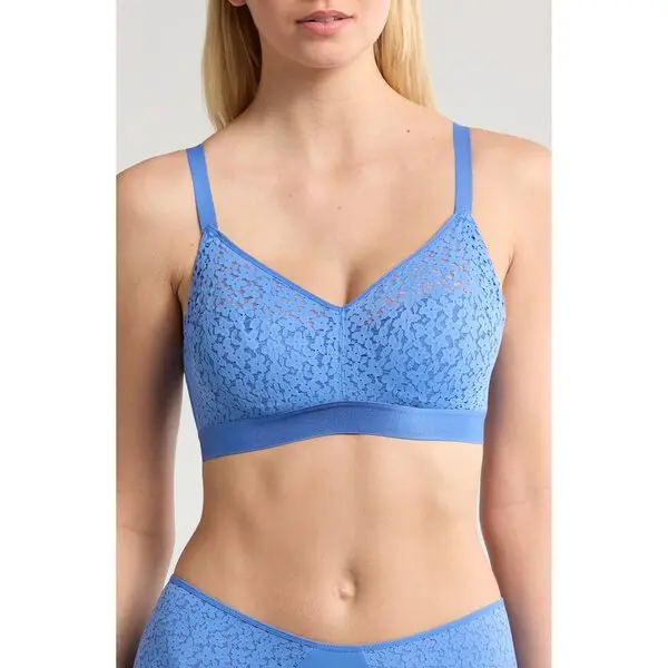 Chantelle Norah Supportive Wireless Bra - Antoniette Blue-0p2