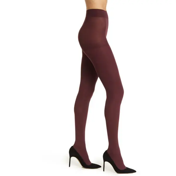 Hue Super Opaque Tights - Burgundy