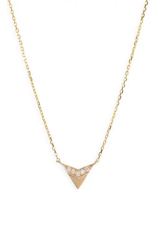 DANA REBECCA DESIGNS Emily Sarah Diamond Arrow Necklace - Yellow Gold