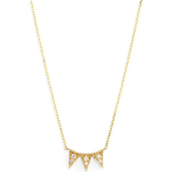 DANA REBECCA DESIGNS Emily Sarah Triple Triangle Diamond Necklace - Yellow Gold