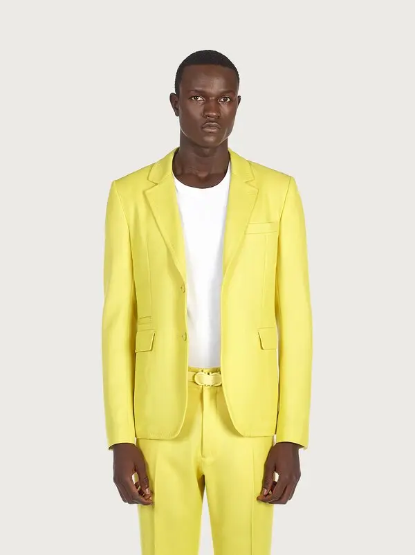 FERRAGAMO Single-breasted Blazer - Yellow