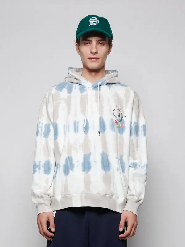 REAL BUY Tie-dye Logo Hoodie