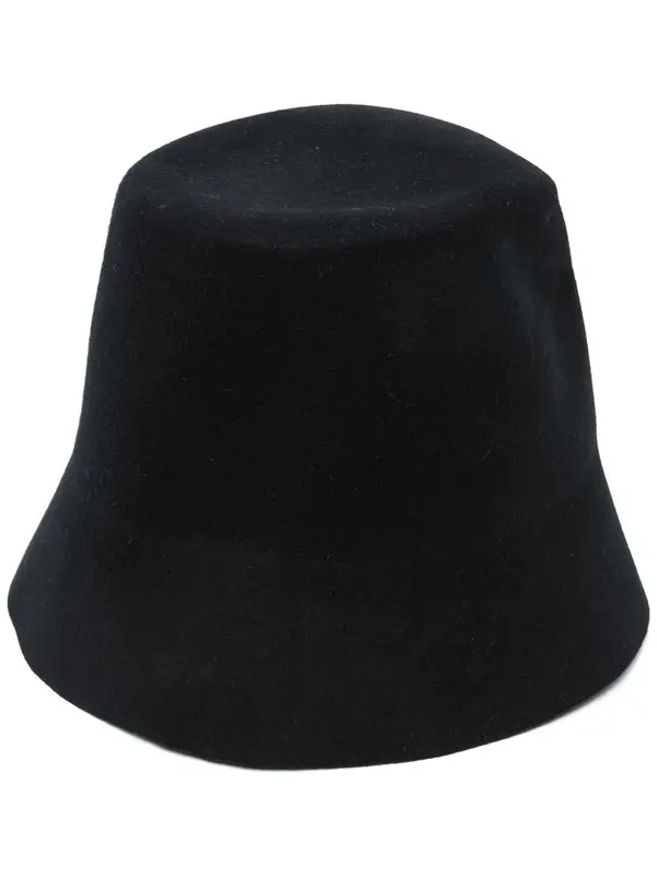 Off-White Cotton Bucket Hat - Black