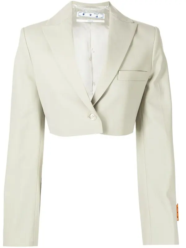 Off-White Single-breasted Cropped Blazer