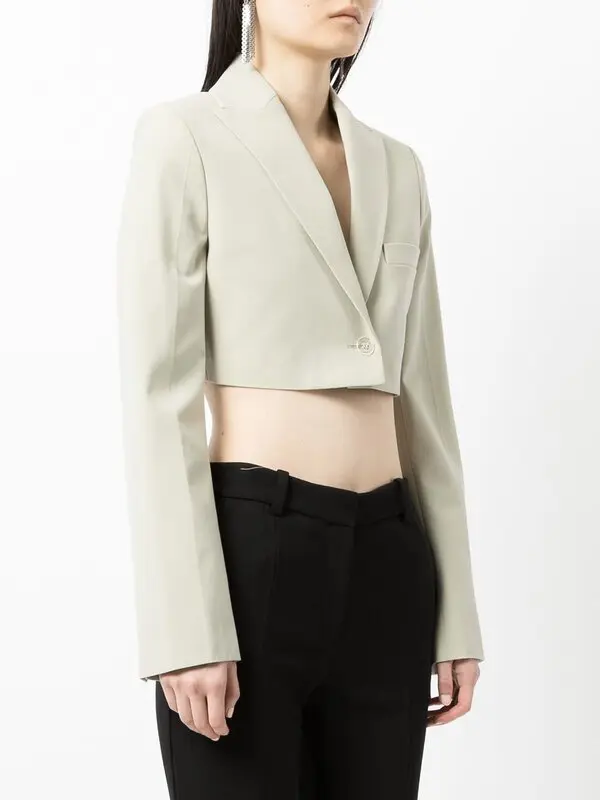Off-White Single-breasted Cropped Blazer