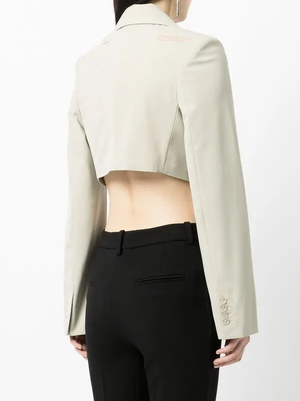 Off-White Single-breasted Cropped Blazer