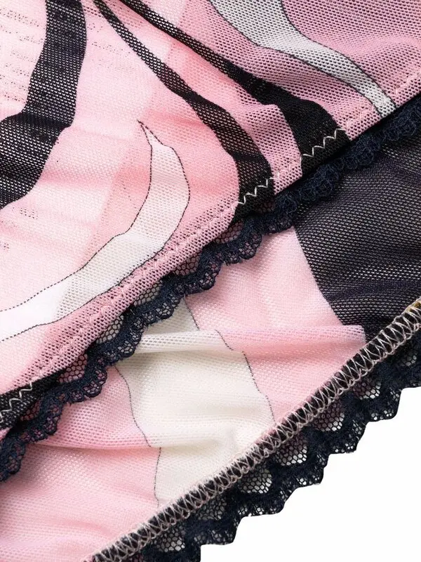 Emilio Pucci Onde-print Lace-trim Briefs