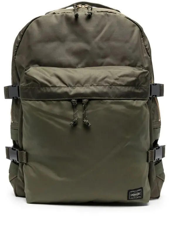 PORTER-YOSHIDA & CO Force Logo-patch Backpack - Green