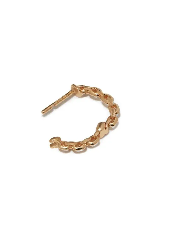 Lizzie Mandler 18kt Yellow Mini Chain Single Huggie Earring