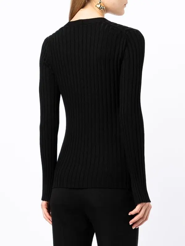 Proenza Schouler White Label Merino Rib Knit V-neck Jumper