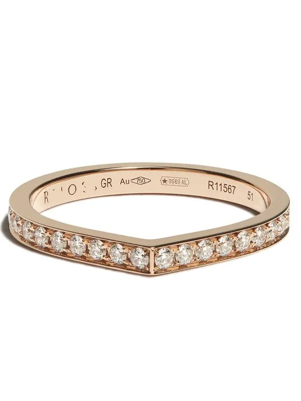 REPOSSI 18ct Rg Dia 1 Row Rng