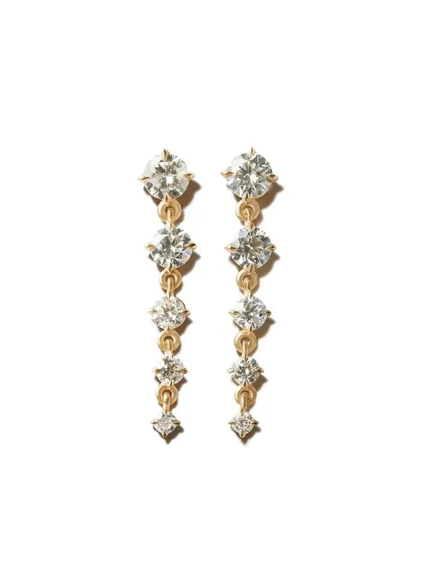 Lizzie Mandler Clat Five Drop Diamond Earring - Gold