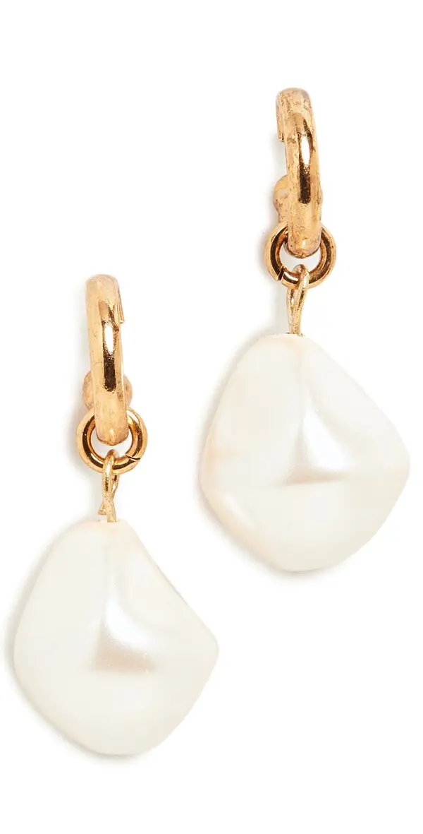 JENNIFER BEHR Perele Hoop Earrings - Pearl