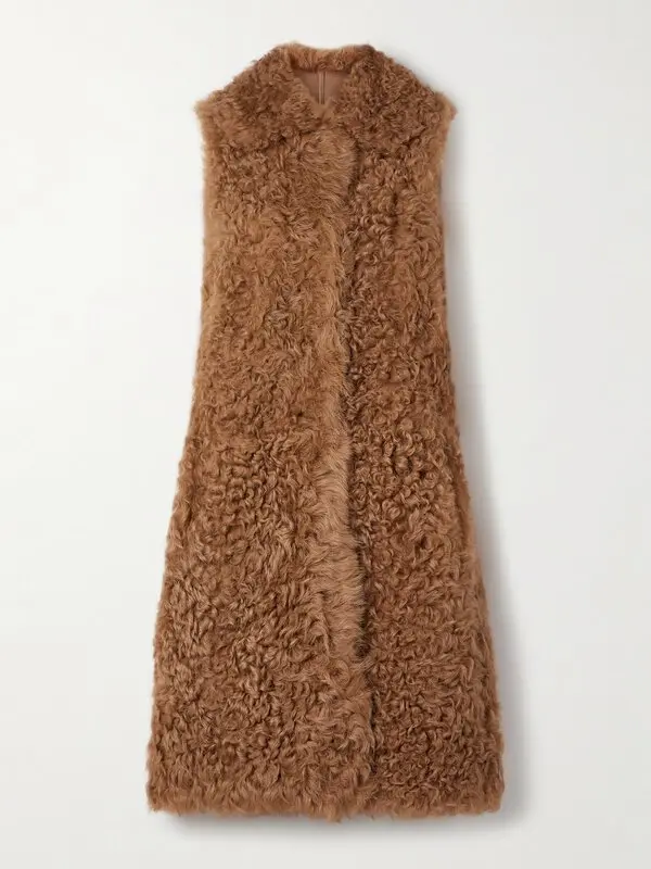 YVES SALOMON Longline Shearling Vest
