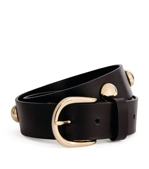 Sandro Leather Studded Belt