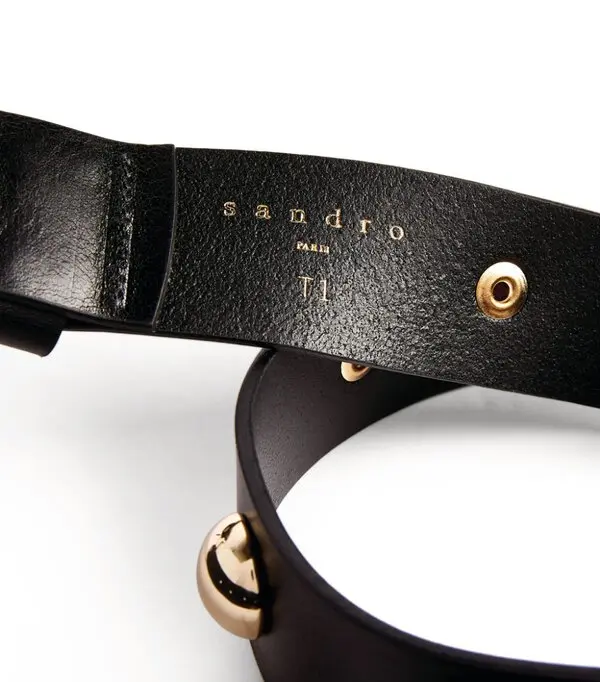Sandro Leather Studded Belt