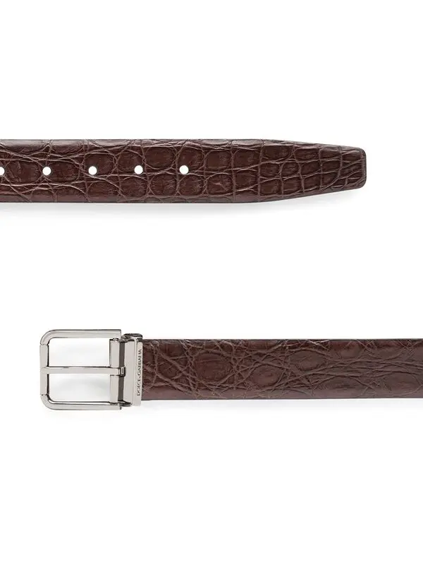 Dolce & Gabbana Buckled Leather Belt - Brown