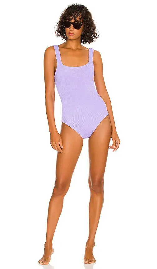 Hunza G Square Neck One Piece - Lilac