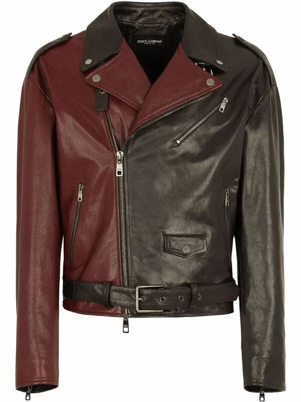 Dolce & Gabbana Two-tone Biker Jacket