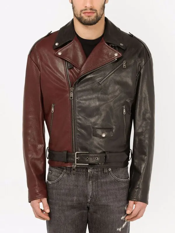 Dolce & Gabbana Two-tone Biker Jacket