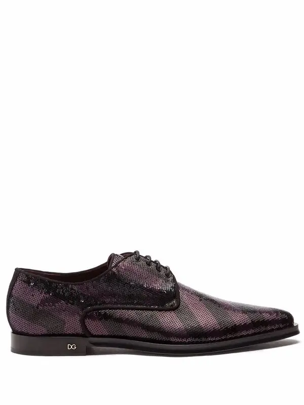 Dolce & Gabbana Sequin-embellished Derby Shoes