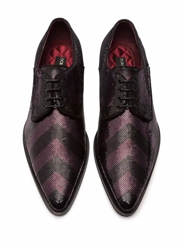 Dolce & Gabbana Sequin-embellished Derby Shoes