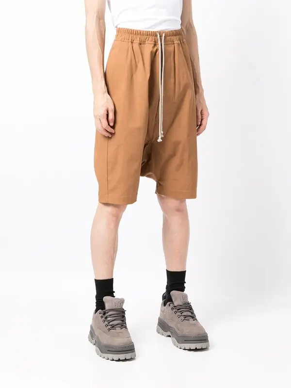 Rick Owens Pod Drop-crotch Track Shorts