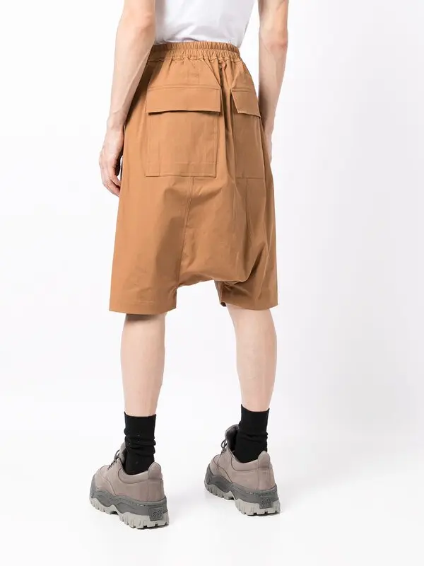 Rick Owens Pod Drop-crotch Track Shorts
