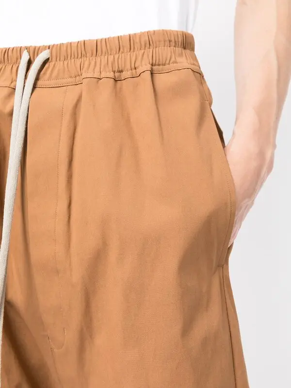 Rick Owens Pod Drop-crotch Track Shorts