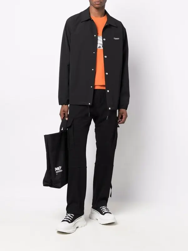COUNTY OF MILAN Embroidered Cargo Track Pants