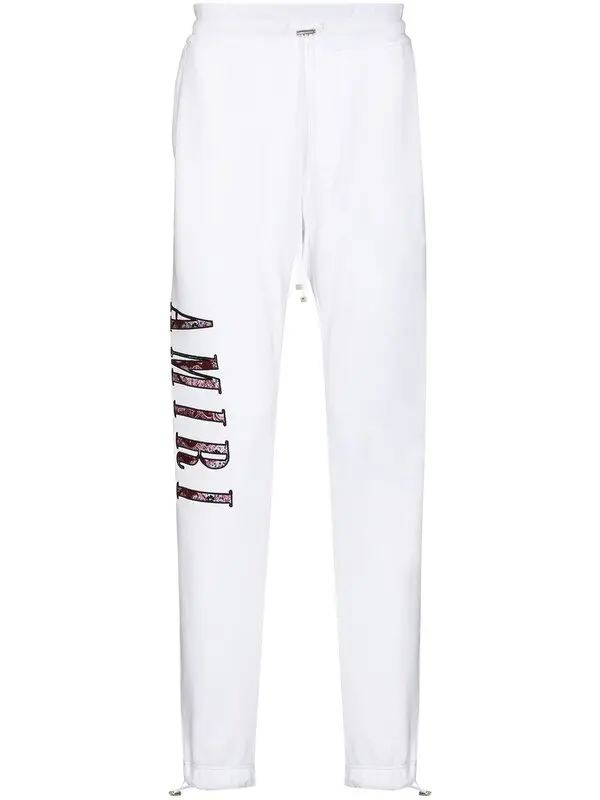 Amiri Paisley-logo Cotton Track Pants