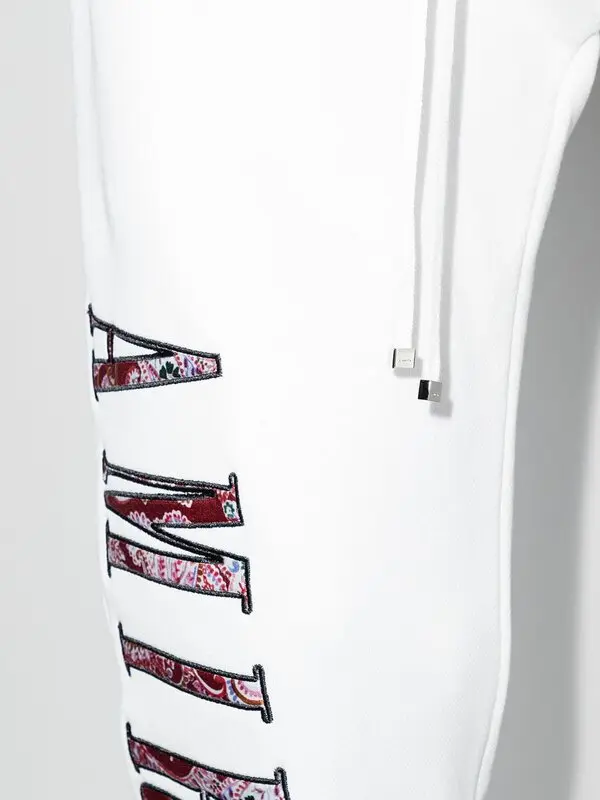 Amiri Paisley-logo Cotton Track Pants