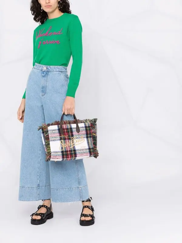 MC2 SAINT BARTH Colette Checked Tote Bag