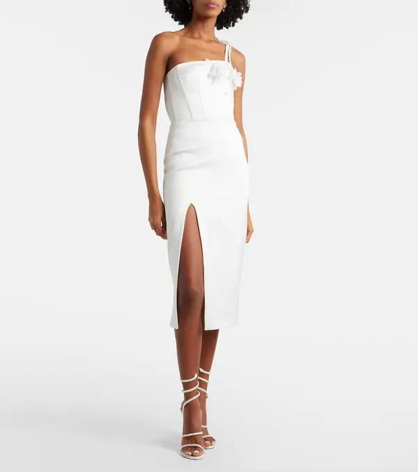 Rene Caovilla Cleo Embellished Leather Sandals - White