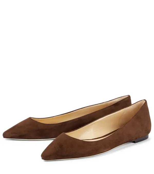 JIMMY CHOO Romy Suede Ballet Flats