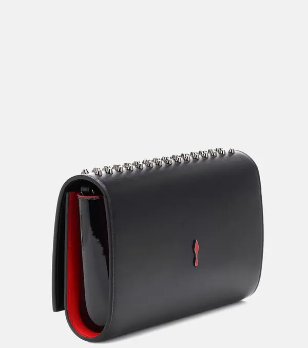 CHRISTIAN LOUBOUTIN Paloma Embellished Leather Clutch - Black