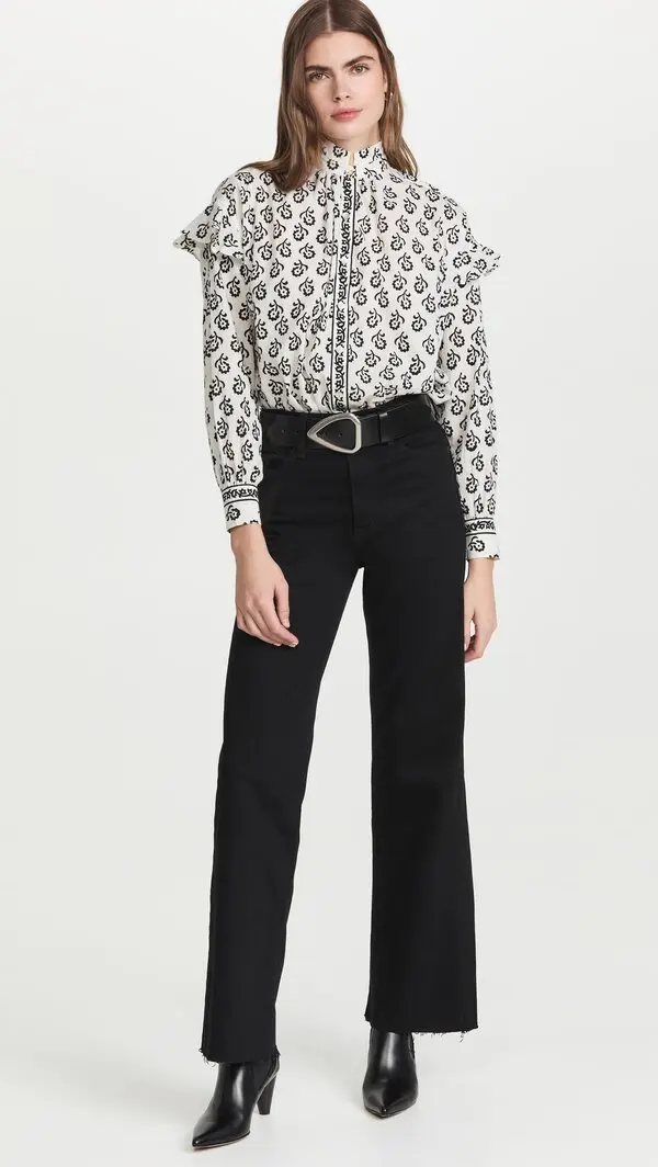 SLVRLAKE Grace Ankle Length Jeans - Jet Black