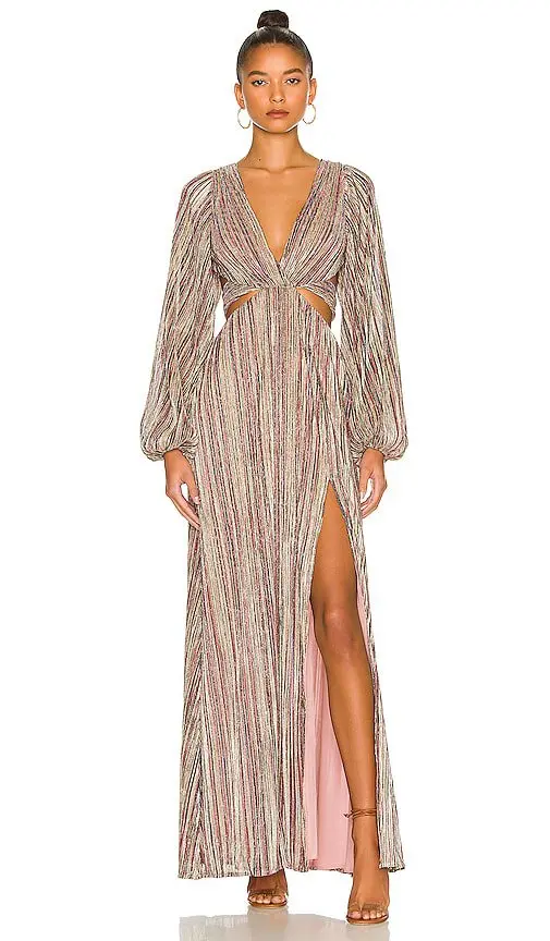 House Of Harlow 1960 X Jerri Maxi Dress - Metallic Multi