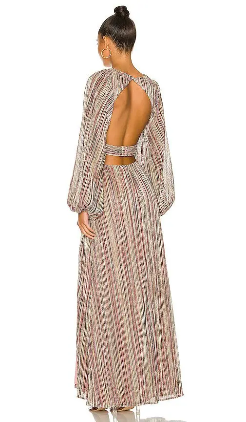 green plisse maxi dress Blumarine Woman Pleated Dress Silk Chiffon With Scarf Light Blue 40