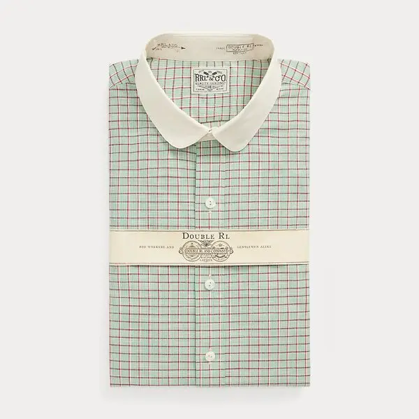 Ralph Lauren Slim Fit Checked Dobby Shirt - Green/red