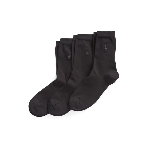 Ralph Lauren Crew Socks 3-pack - Black
