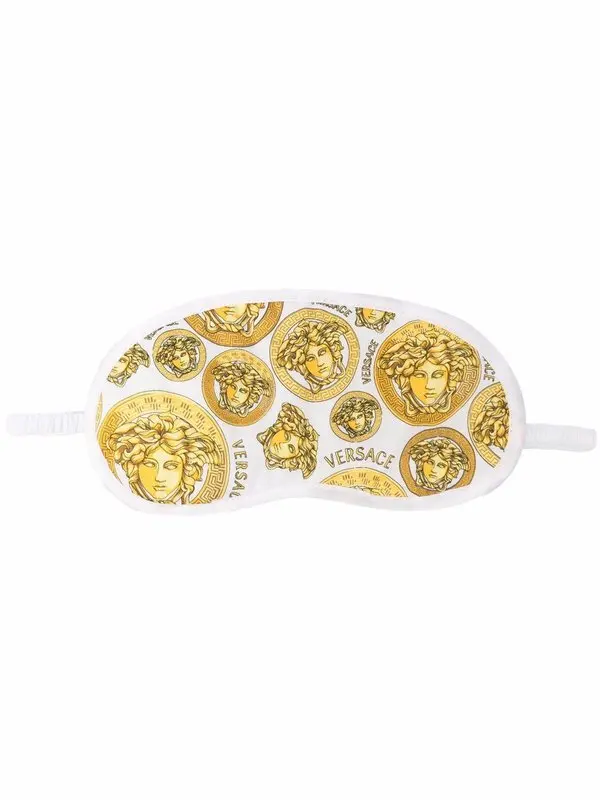 Versace Medusa Head-print Sleep Mask - White