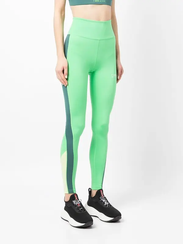 7 DAYS ACTIVE High-waisted Colour-block Leggings
