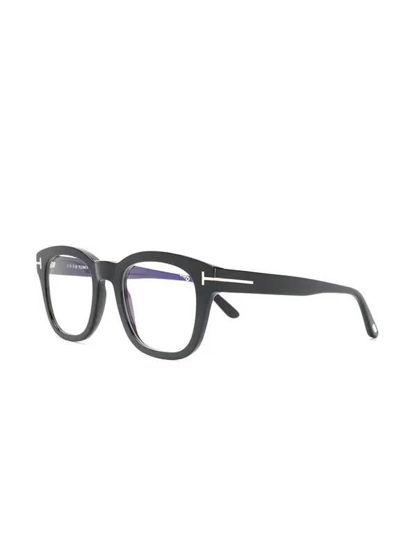 TOM FORD Blue Block Soft Square Glasses - Black