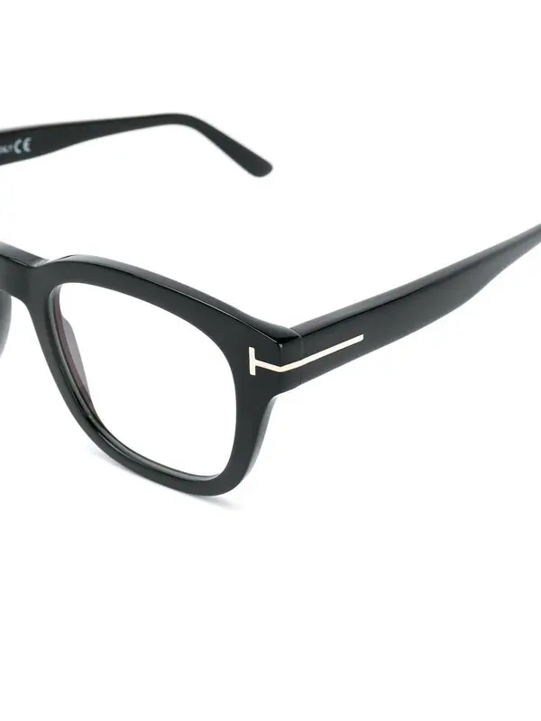 TOM FORD Blue Block Soft Square Glasses - Black