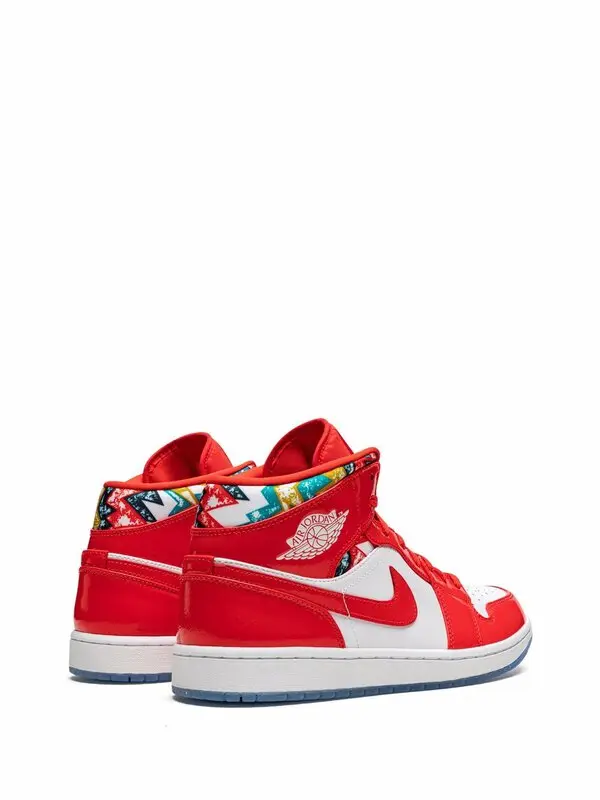 JORDAN Air 1 Mid Se Barcelona Sweater Sneakers - Red